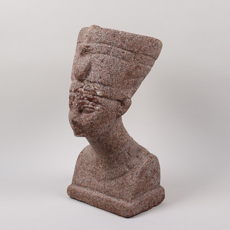 SKULPTUR, byst "Nefertiti", sten. Keramik & Porslin - Europeiskt ...