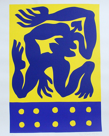 REN RONG (1960). Color silkscreen, “Positive and Negative”, Signed I ...