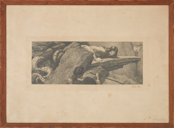 LOUIS MOE. (1857-1945 Norway) “Opus 3, no. II”, dry needle engraving ...