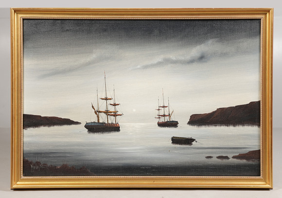 MORLEY WESCOMB (CORNISH-SKOLAN), HAVSLANDSKAPSSTUDIE. Konst - Måleri ...
