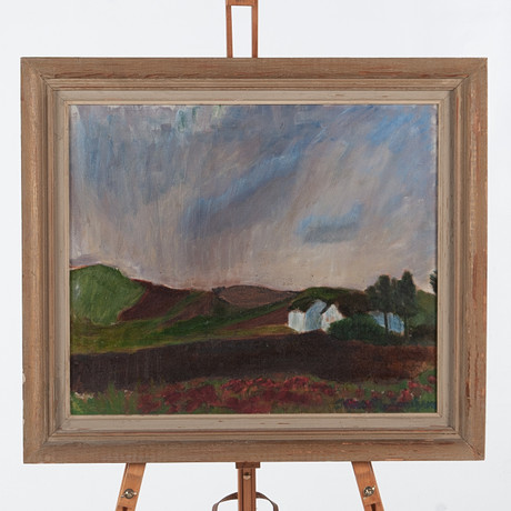 OIDENTIFIERAD KONSTNÄR. Oil on canvas signed Kjerstin Landgren. Art ...