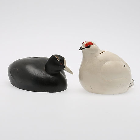 SJÖFÅGLAR, ett par, Scandia Present, design Billy Hellsten, 1989. Konst - Skulptur - Auctionet