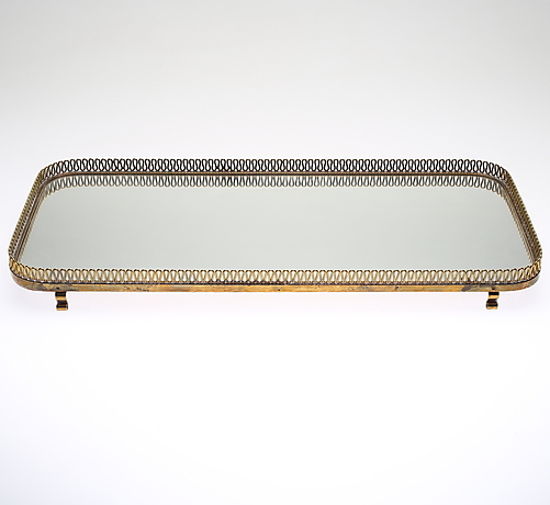 TABLE PLATEAU, brass, 20th century. Silver & Metals - Pewter, Brass ...
