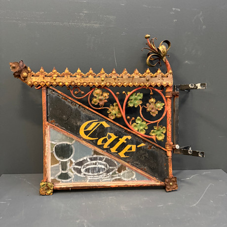 A FAÇADE SIGN, “Café”, around the turn of the century 1900 ...