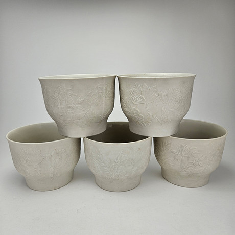 GUNVOR OLIN-GRÖNQVIST. 5 ceramic outer lining, “Suvi”, Arabia, Finland ...