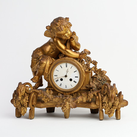 PH MOUREY (active 1840-1910), clockwork marked “Japy Freres”, bronzed ...