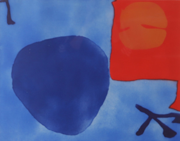 PATRICK HERON. “Blue day disc”, colour lithograph, signed. Art ...