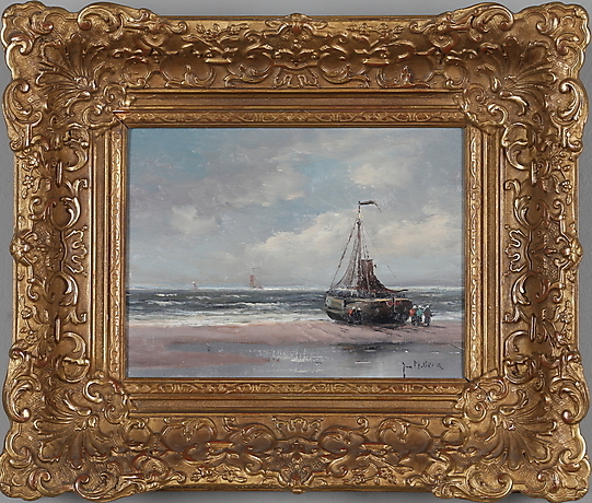 JAN M BEEK, oil on canvas, Holland, dated on verso 1948, signed. Art ...