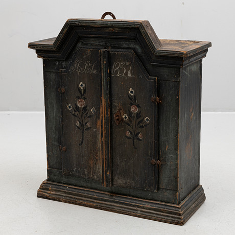 An almoge wall cabinet, dated 1837. Swedish Folk Art - Furniture ...