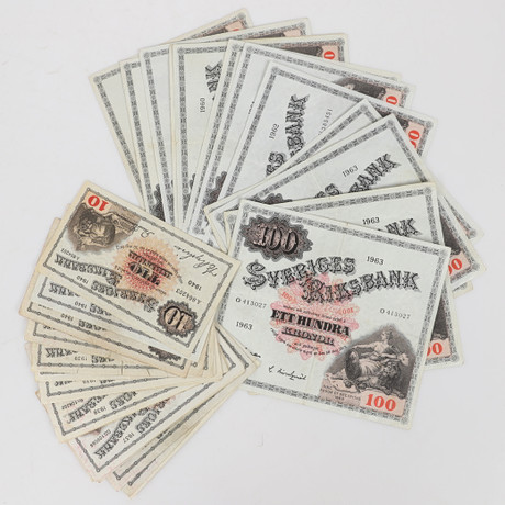 37 banknotes, Sweden, 1934-1963. Coins, Medals & Stamps - Coins ...