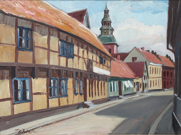 UNIDENTIFIED ARTIST. Oil on panel, indistinct signature. Art ...