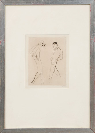 MARCEL VERTÈS. “Sens unique” and “Avant le tango”. Two etchings, signed ...
