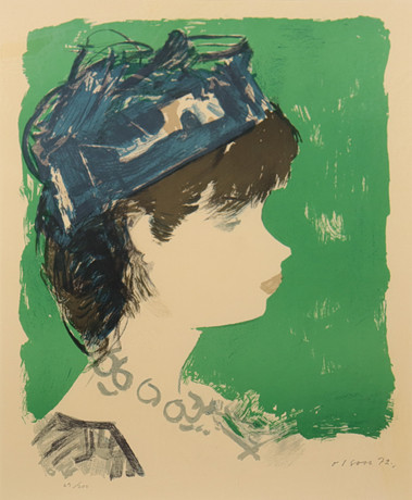 OVE OLSON. lithography, female model. Art - Engravings & Prints - Auctionet