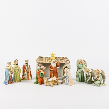 JENNY NYSTROM. A porcelain Christmas crib, “After the cartoon model of ...