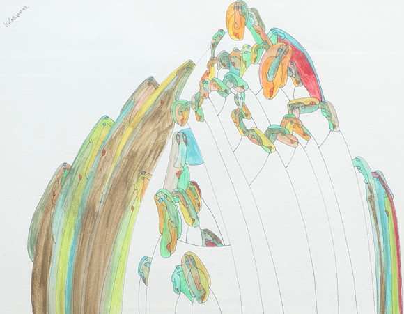 KJELL HOBJER. Mixed media, figurine scene, signed, dated -92. Art - Paintings - Auctionet