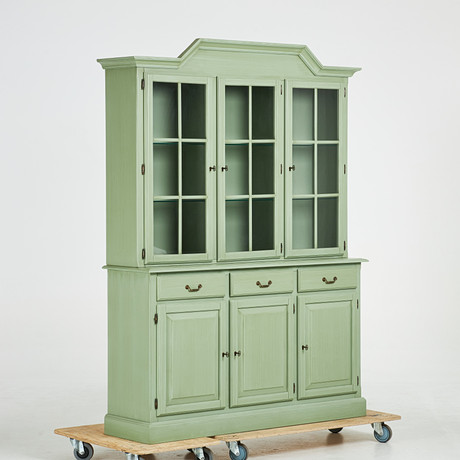 VITRINKABET, circa 2000, Sweden, two-piece, brass fittings, cabinet top ...