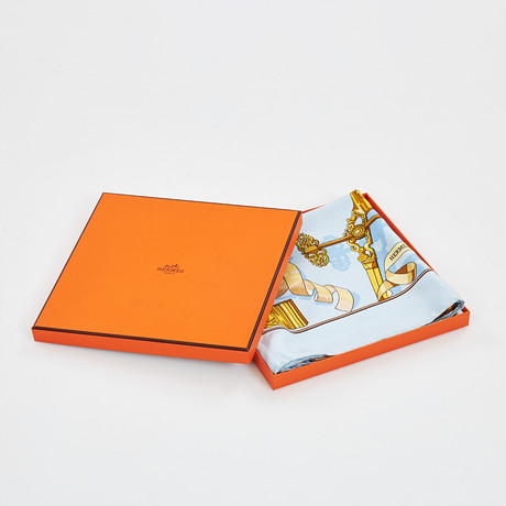 HERMÈS, Scarf, silk, pattern “Copeaux” design by Cathy Latham, Hermes ...