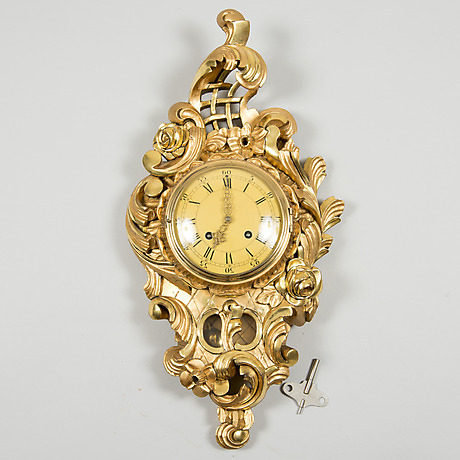WALL PENDULUM, gilded, rococo style. Clocks & Watches - Wall Clocks ...