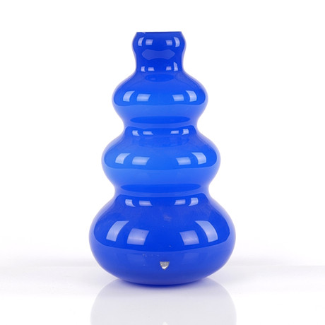 ANNE NILSSON. Vase, blue glass, Orrefors. Glass - Art glass - Auctionet