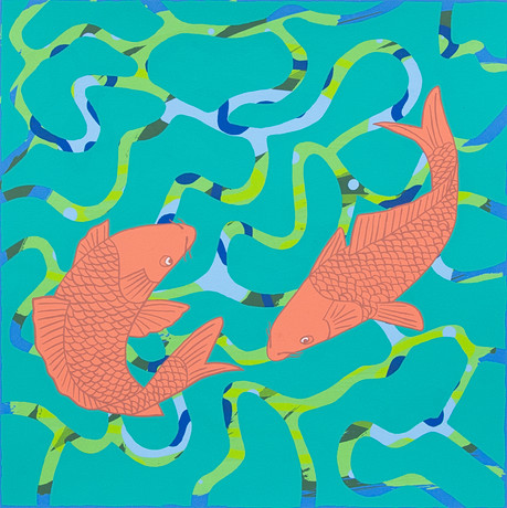 ANN MAKANDER (FÖDD 1954). ”Kultakala 1", litografia, signeerattu ja ...