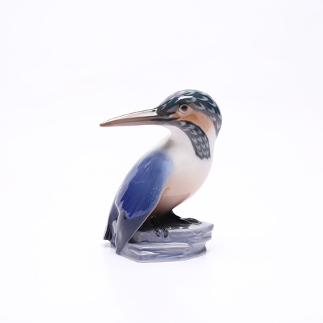 A porcelain figurine, Kingfisher. Design Dahl Jensen, Bing & Grondal ...