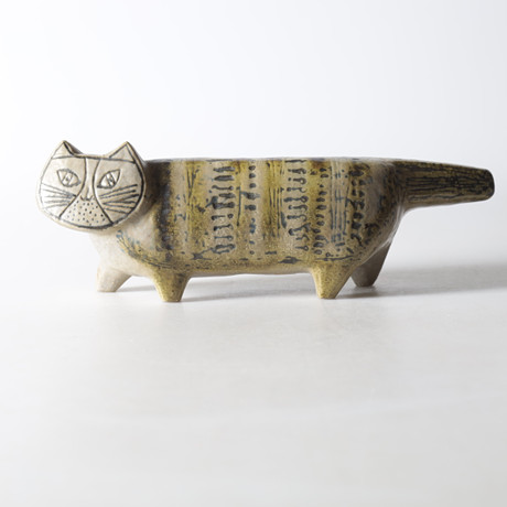 LISA LARSON. figurine, stoneware, “Cat”, from the series “Stora Zoo ...