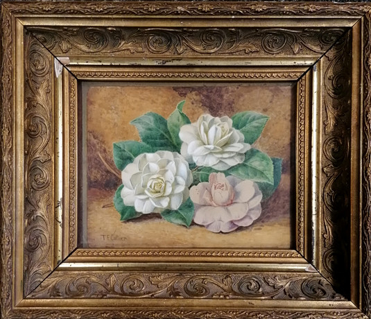 *THOMAS FREDERICK COLLIER STILL LIFE PAINTING OF ROSES. Art - Paintings ...