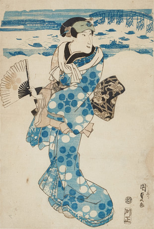 UTAGAWA KUNISADA (1786-1865), actor Iwai Shijaku I, woodcut. Asiatica ...