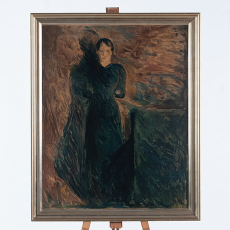 MUNCH EDVARD. JÄLKEEN. Litografia - ”Lady Portrait”, J.Chr. Sørensen ...
