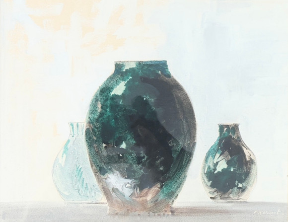 CECIL ARTHUR HUNT (1873-1965), STILL LIFE OF VASES. Art - Paintings ...