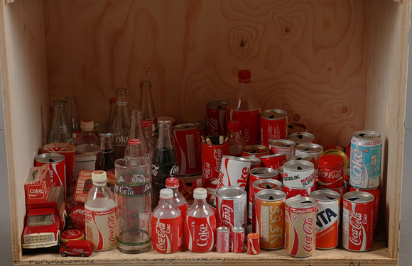 A COLLECTION OF COCA-COLA CANS, BOTTLES AND ADVERTISING ITEMS (QTY ...