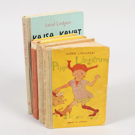 BÖCKER, 4 st, Pippi Långstrump & Kajsa Kavat, Astrid Lindgren. Böcker ...