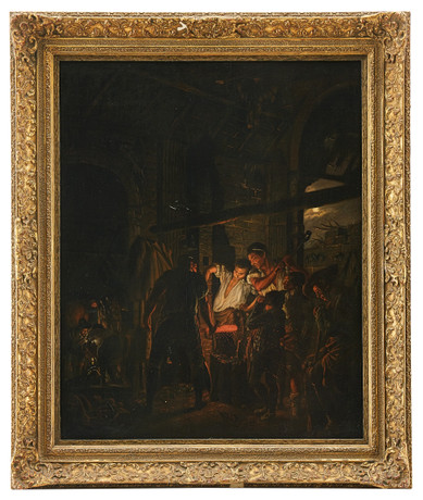 JOSEPH WRIGHT OF DERBY (ENGLAND 1734-1797). Copy after. In the forge ...