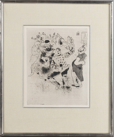 MARC CHAGALL. ETSAUS, kansiosta ”Les Âmes Mortes de Nicolas Gogol” 1923 ...