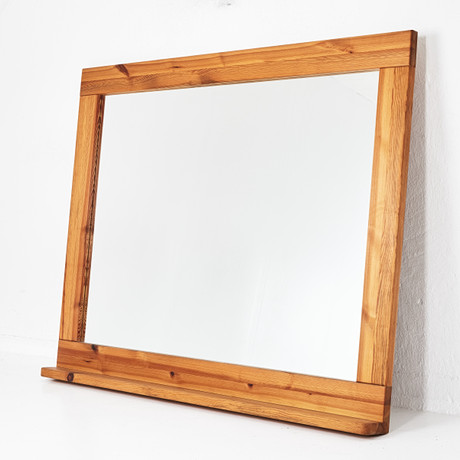 A mirror, late 20th century, with shelf, pine. Mirrors - Auctionet
