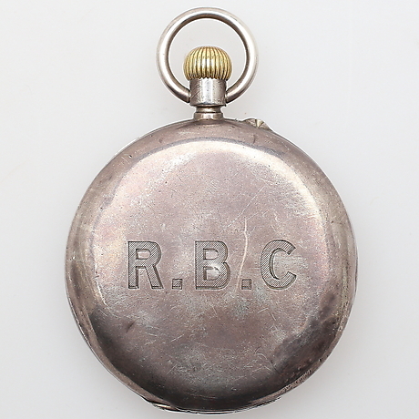 POCKET WATCH, sterling silver, case marked RBC, 1900s, total weight 113 ...