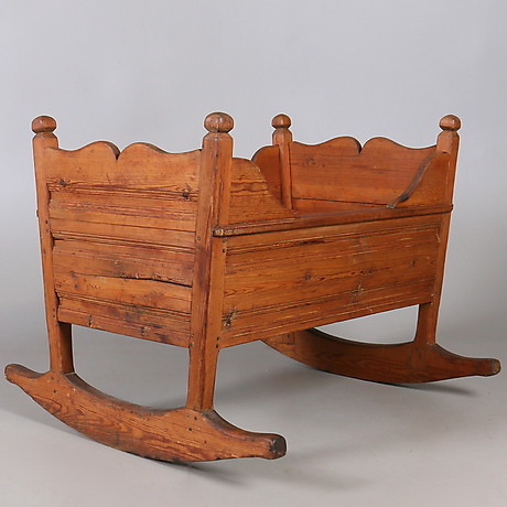 CRADLE, pine, peasant, Småland, late 19th century. Swedish Folk Art ...