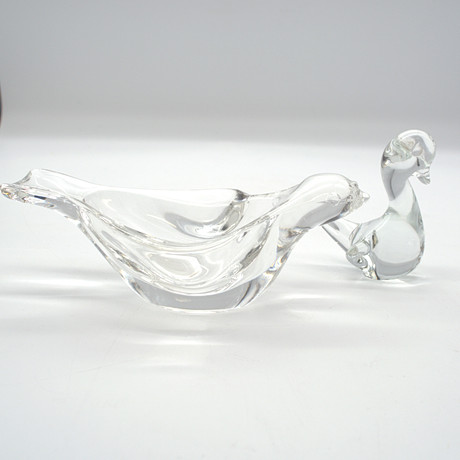 SET OF 2 LEAD CRYSTAL FIGURES AS A PLASTIC BIRD. Glass - Art glass ...