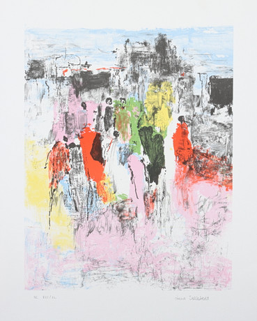 LENA SELLSTEDT. ”Where are we go”, värilitografia, signeerattu ja ...