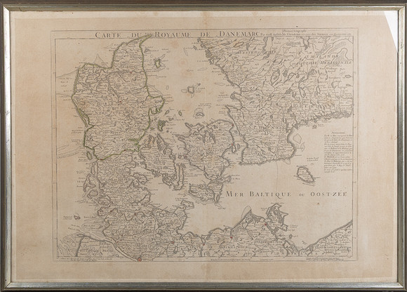 MAP “Carte du Royaume de Danemarc”, Philippe Buache, published 1780 ...