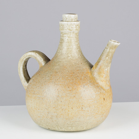 EDITH SONNE (1910-93). Unique, large stoneware jug in Mau glaze, Saxbo ...