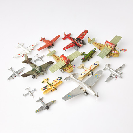 SPIELZEUGFLUGZEUG, 15 Stück, Kellerman, Dinky Toys, Tekno usw., Blech ...