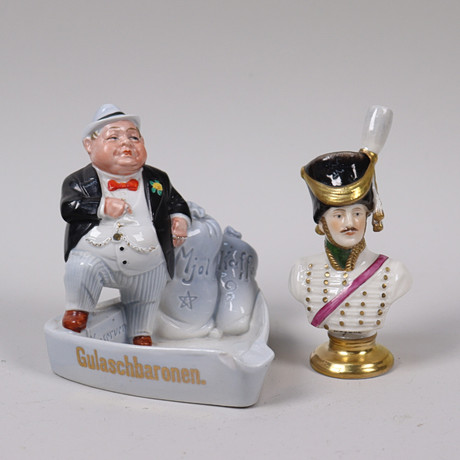 FIGURINES, Rudolstadt Volkstedt, Germany, soldier and Gulaschbaron ...