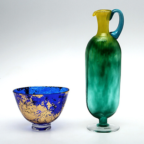 BOWL and JUG, glass, Helena Gibson and Kjell Engman. Glass - Other ...