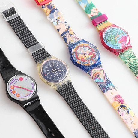 SWATCH, armbandsur, 4 delar. Klockor & Ur - Armbandsur - Auctionet