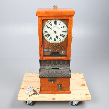 EARLY 20TH CENTURY NATIONAL TIME RECORDER CLOCK COMPANY LTD CLOCKING-IN ...