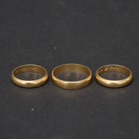 THREE SMOOTH RINGS, 18K GOLD. Jewellery & Gemstones - Rings - Auctionet