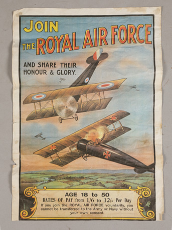 A REPRODUCTION ROYAL AIR FORCE RECRUITMENT POSTER. Art - Engravings ...