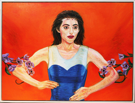 JODY MUSSOFF. Kasvot. Öljy kankaalle. Signeerattu verso Mussoff ja ...