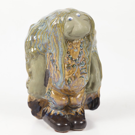 AFTER JOHN BAUER. A figurine, “Long ears”, a ceramic troll, Pink ...
